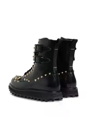 Dolce & Gabbana Embellished Biker Boots