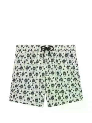 MC2 SAINT BARTH Graphic Print Swim Shorts - White