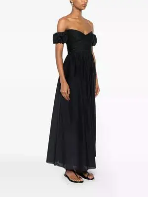 Matteau Off-shoulder Puffed-sleeve Maxi Dress