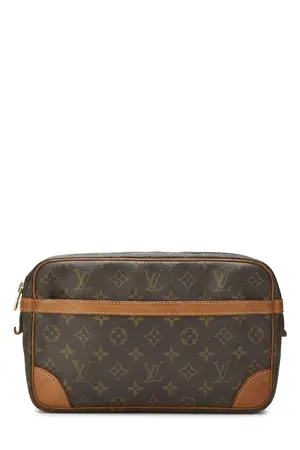LOUIS VUITTON Monogram Canvas Compiegne 28 Pouch - Brown