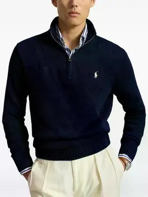 Polo Ralph Lauren Quarter-zip Pony Motif Sweater - Blue