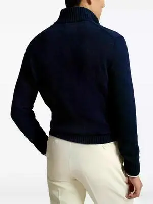 Polo Ralph Lauren Quarter-zip Pony Motif Sweater - Blue