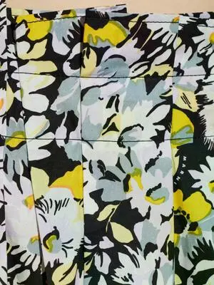 Marni Floral Print Pleated Midi Skirt