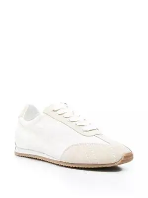 TOTEME Flex Panelled Lace-up Sneakers - Neutrals