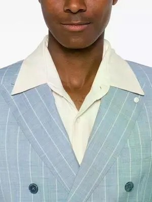 LUIGI BIANCHI Pinstripe Double-breasted Suit