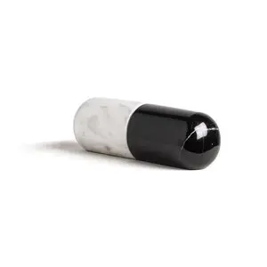 AND JACOB Pill Marble Sculpture & Black - White