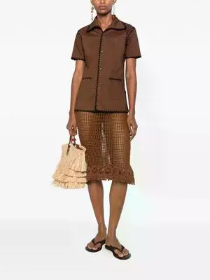 TERRY PUESTO Crochet Trim Shirt