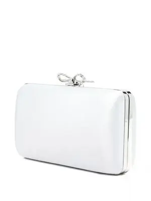 SELF-PORTRAIT Bow-detail Mini Clutch Bag - Blue