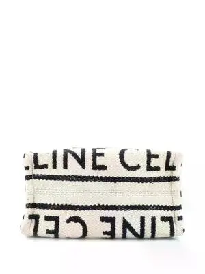 Celine All Over Logo Textile Small Tote Bag - Neutrals