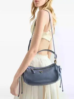 Prada Small Leather Bag With Gathered Details