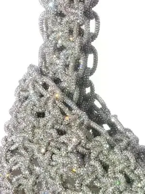 HIBOURAMA Niky Crystal-embellished Woven Tote Bag - Silver
