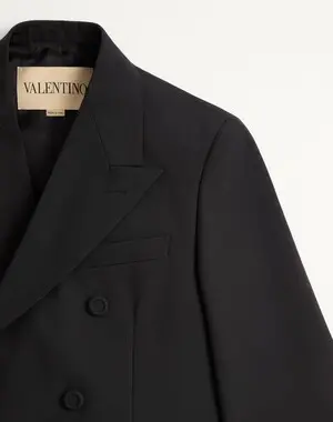 Valentino Garavani Double Breasted Blazer With Notch Lapel