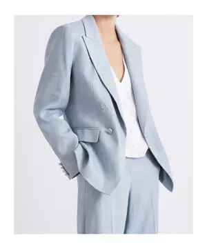 Marella Herringbone Linen-blend Blazer