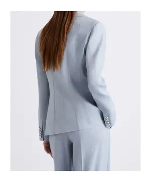Marella Herringbone Linen-blend Blazer