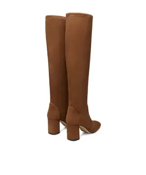 STUART WEITZMAN Lucie 75 Almond Toe Boots - Brown