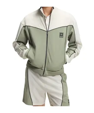 Hugo Boss Color-blocked Full-zip Sweatshirt
