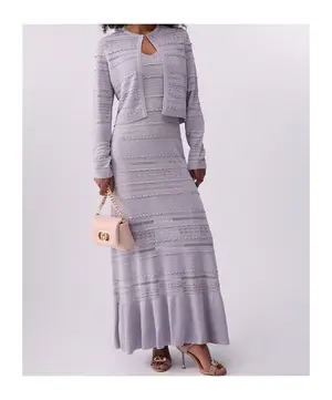 Liu Jo V-neck Maxi Dress With Ruffled Hem