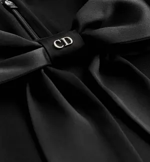 Dior Mid-length Belted Dress With Cd Signature Bow