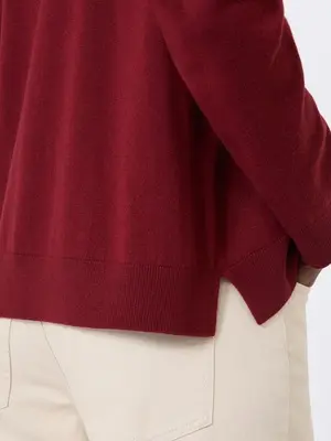 Max Mara Long-sleeved Collared Sweater With Mother-of-pearl Buttons