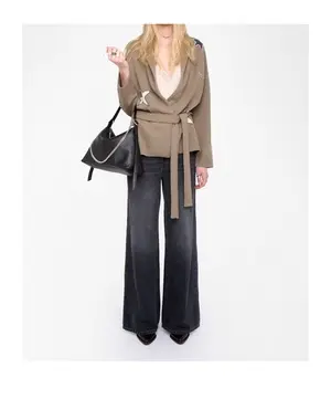 Zadig&Voltaire Star Intarsia Belted Cardigan