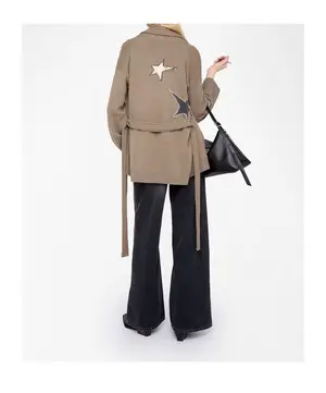 Zadig&Voltaire Star Intarsia Belted Cardigan
