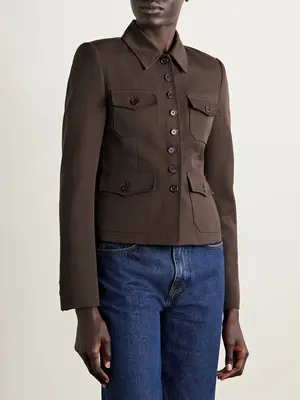 NILI LOTAN Jamison Wool-twill Jacket