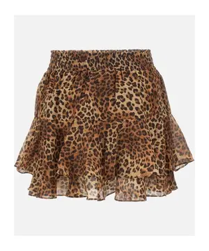 MC2 SAINT BARTH Ruffled Printed Mini Skirt