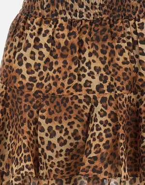MC2 SAINT BARTH Ruffled Printed Mini Skirt