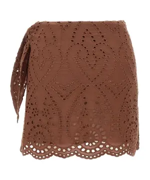 MC2 SAINT BARTH Broderie Anglaise Mini Skirt