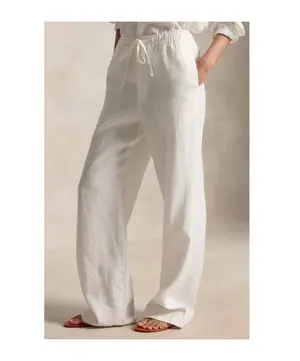 Ralph Lauren Polo Drawstring Wide-leg Pants - White