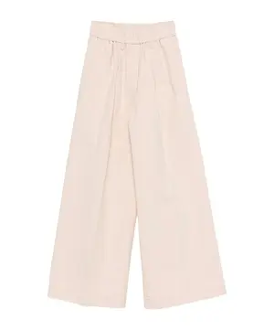 FORTE_FORTE Wide Leg Elastic Waist Pants - Pink