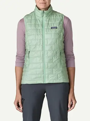 Patagonia Quilted Sleeveless Stand Collar Vest - Green