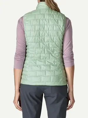 Patagonia Quilted Sleeveless Stand Collar Vest - Green