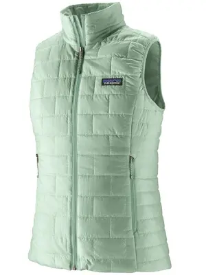 Patagonia Quilted Sleeveless Stand Collar Vest - Green