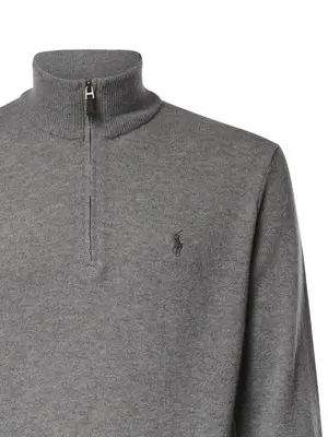 Polo Ralph Lauren Half-zip Jumper With Embroidered Pony - Gray