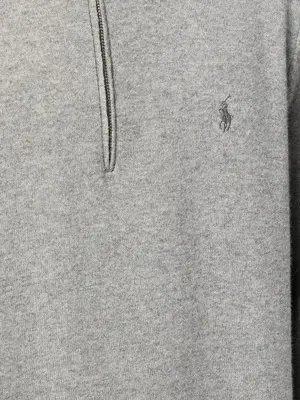 Polo Ralph Lauren Half-zip Jumper With Embroidered Pony - Gray