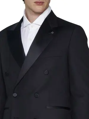 Tagliatore Jacquard Double-breasted Suit Set