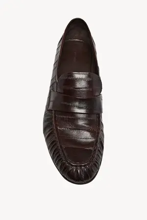 THE ROW Wrinkled Leather Loafers