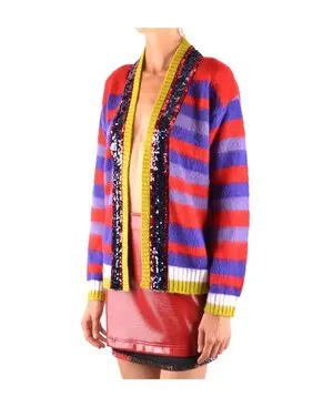 Pinko Striped Sequin Embellished Cardigan