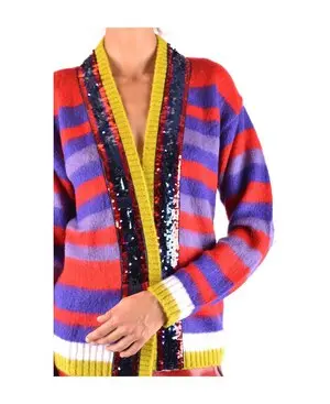Pinko Striped Sequin Embellished Cardigan
