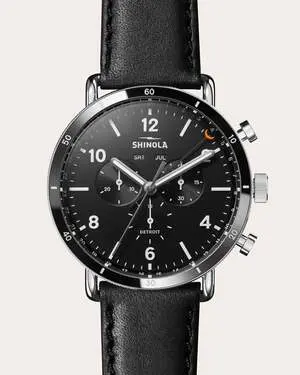 Shinola Canfield Sport 45mm Chronograph Watch - Black