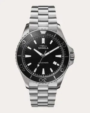 Shinola Lake Superior Monster 43mm Stainless Steel Automatic Watch - Silver