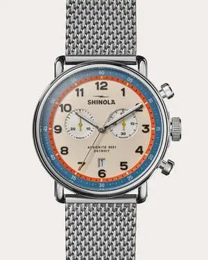 Shinola Canfield C56 Chronograph Watch - Silver