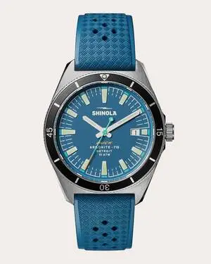 Shinola Duck 40mm Rubber Strap Watch - Blue