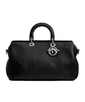 Dior Zippered Shoulder Bag - Black