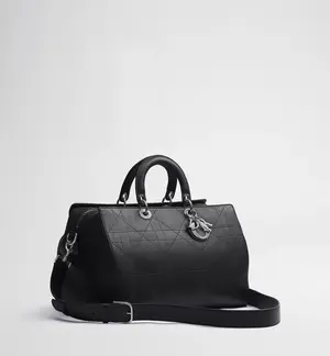 Dior Zippered Shoulder Bag - Black