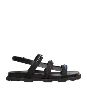 Moncler Vera Isla Leather Sandals - Black