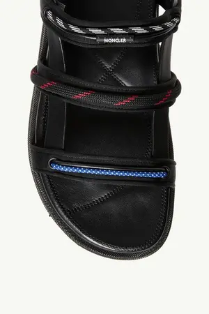 Moncler Vera Isla Leather Sandals - Black