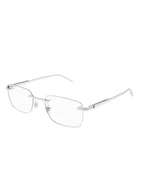 Montblanc Rimless Rectangle Frame Eyeglasses