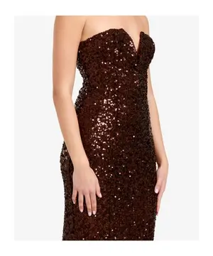 ANIYE BY Sequined V-neck Gown With Open Back And Slit